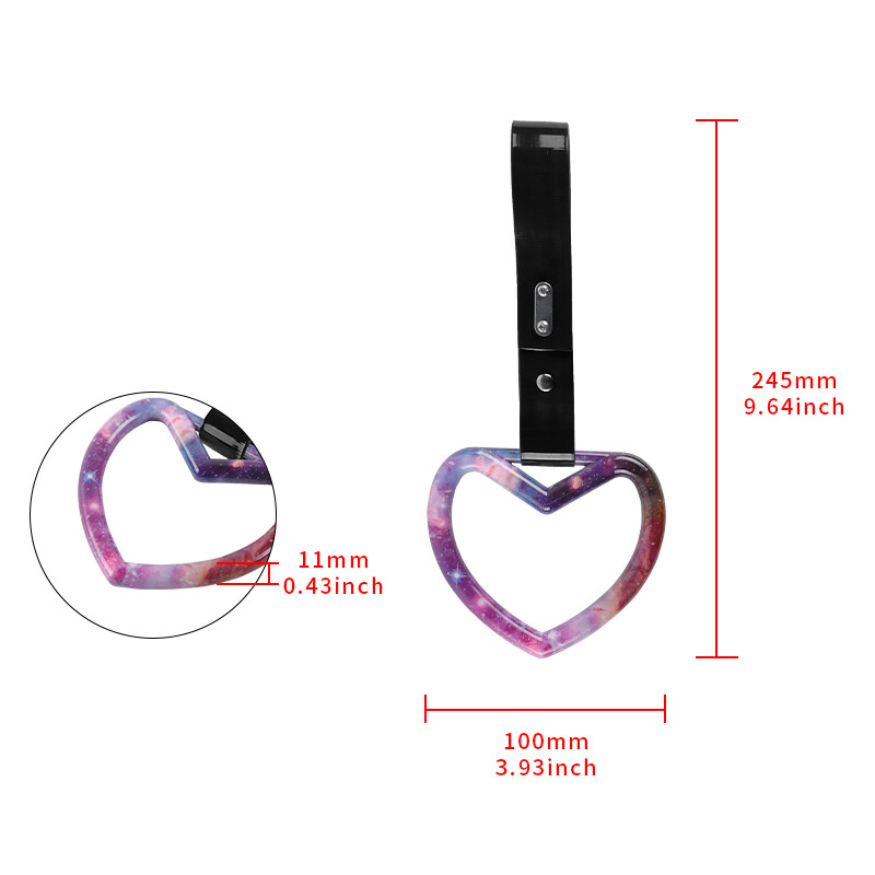 JDM Heart Shape TSURIKAWA Galaxy Ring Subway Train Bus Handle Strap PVC ...