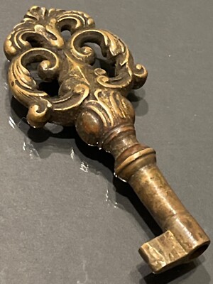 1800s exquisite relief bronze hollow barrel cabinet key 090324fAFZIH | eBay