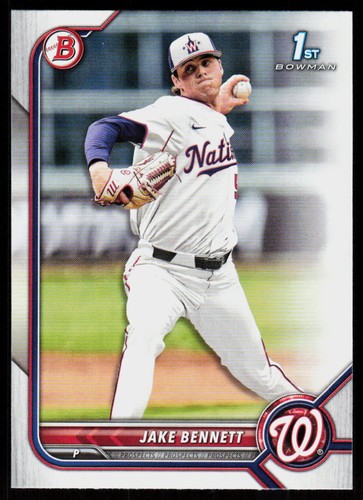2022 Bowman Draft 1st Edition Jake Bennett #BD-141 BASEBALL Washington ...