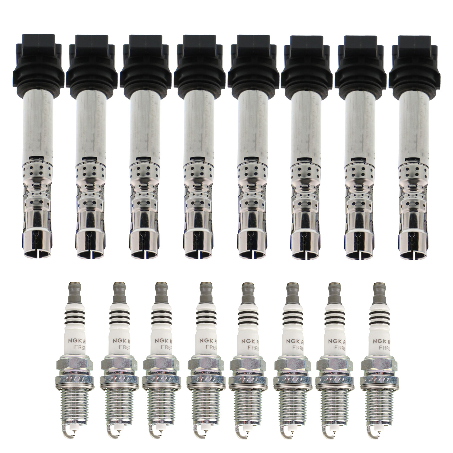 Bosch 8 Ignition Coil NGK 8 Ruthenium HX Spark Plug Kit For Passat ...
