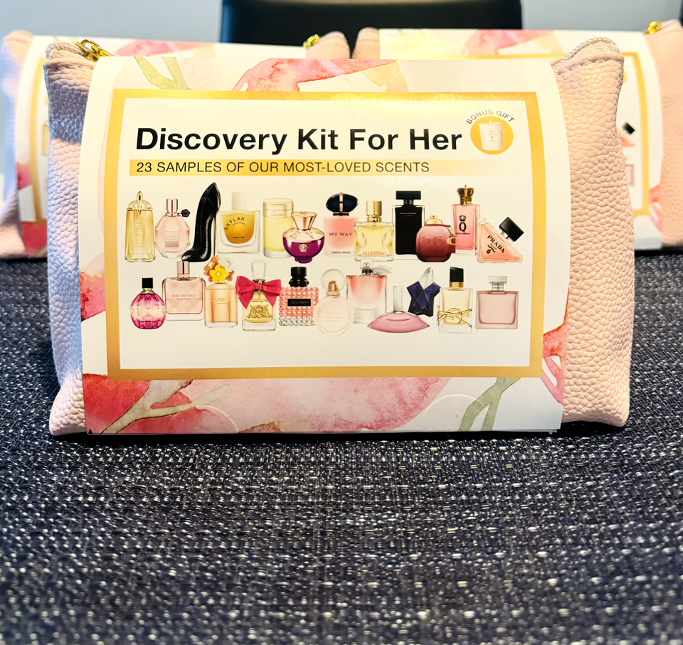 Favorite 23-Pc. Fragrance Sampler Gift Set For Her & Pink Pouch | eBay