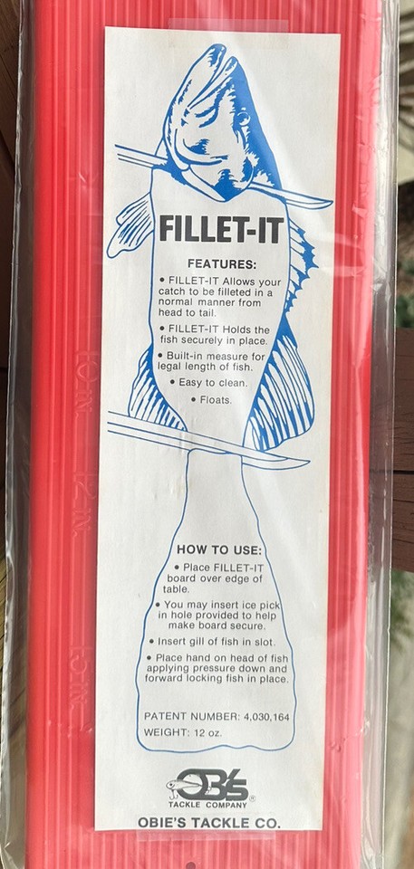 Fillet-it Fishing Travel Heavy Plastic 18in. Fillet Board Easy to clean ...