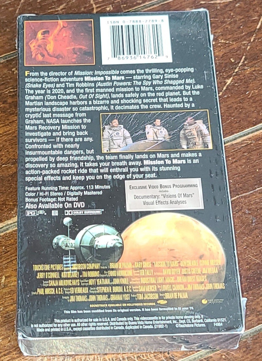 Mission to Mars (VHS, 2000) for sale online | eBay