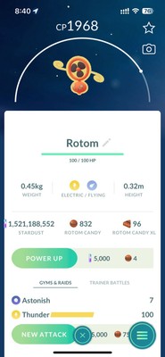 😳 Rotom - Fan Forme - Pokemon Go Rare Trading | eBay
