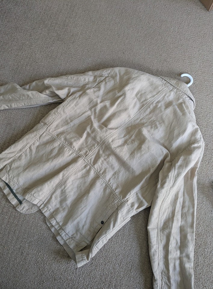 Relwen Linen Cotton Tropical Trap Blazer Sport Coat Field Jacket Khaki ...