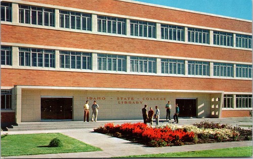 Vintage Idaho State College Library Entrance Postcard Pocatello ID | eBay