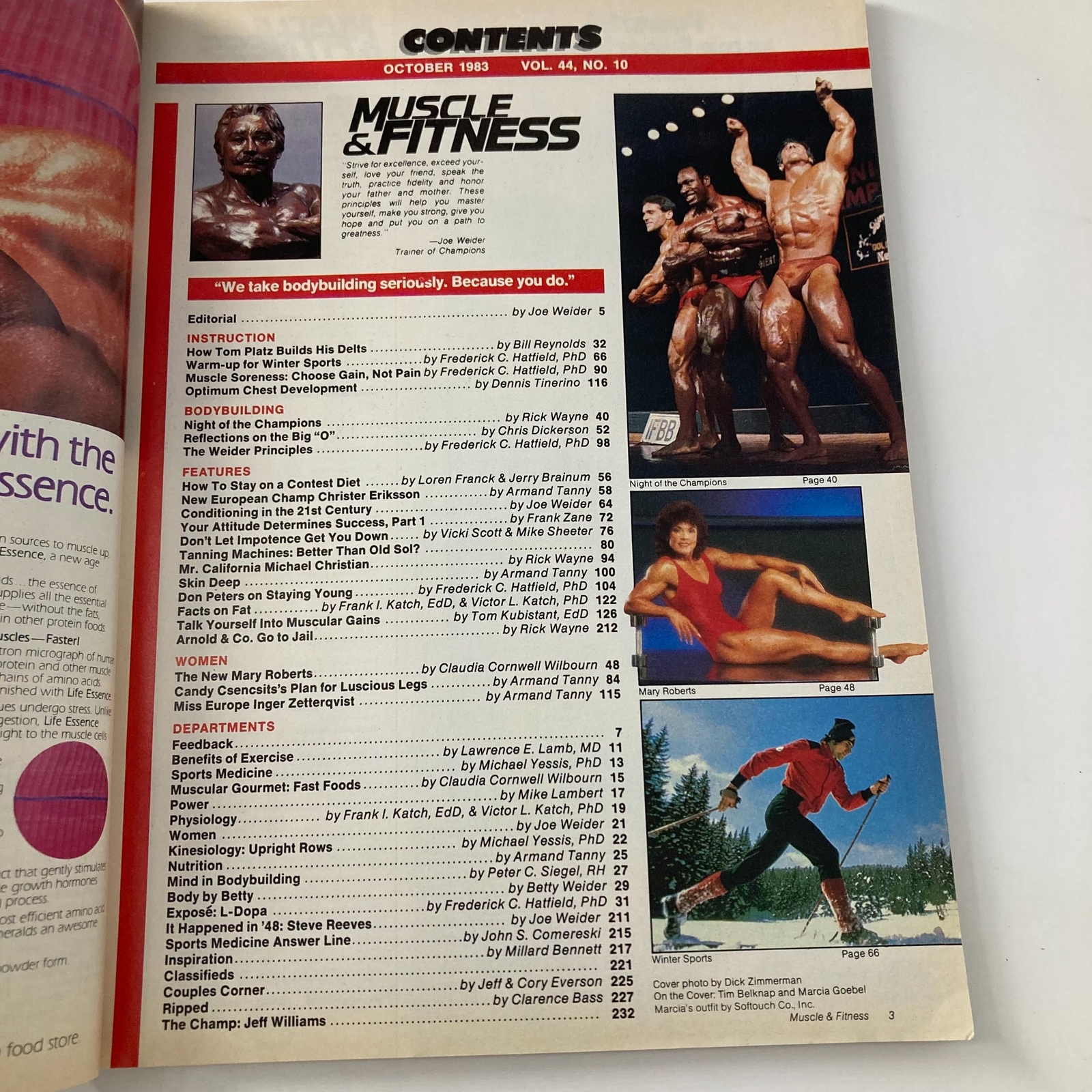 Joe Weider's Muscle & Fitness Magazine October 1983 Tim Belknap ...
