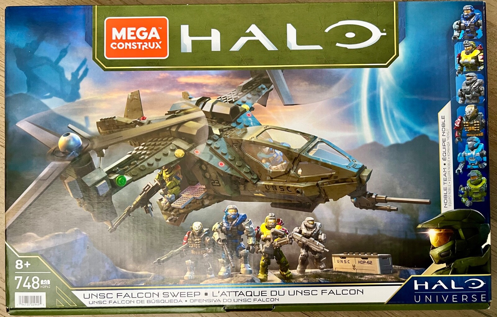 MEGA CONSTRUX HALO UNSC Falcon Sweep Building Set - 748 Pieces (HDP62 ...