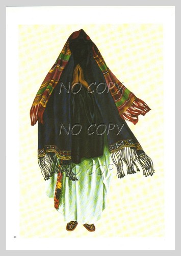 COSTUME FOLKLORE MAROC MOROCCO CHLEUH WOMAN OF THE TAGMOUT SINGING THE ...