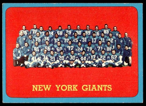 1963 Topps New York Giants Team // New York Giants #60 | eBay