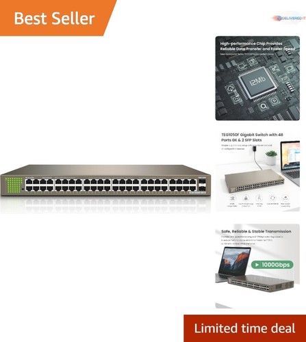48-Port Gigabit Switch Metal Desktop Rack-Mount Plug & Play for ...