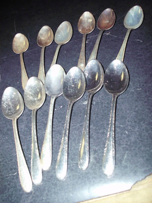 12 GORHAM SILVERPLATED TEASPOONS USED 1940 NOT RUSTED | eBay