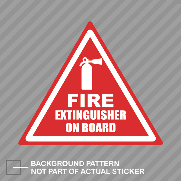 Fire Extinguisher On Board Sticker Decal Vinyl off road race safety | eBay