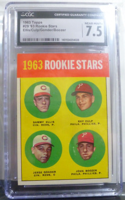1963 Topps Rookie Stars Ray Culp #29 Philadelphia Phillies CGC 7.5 NM+ ...