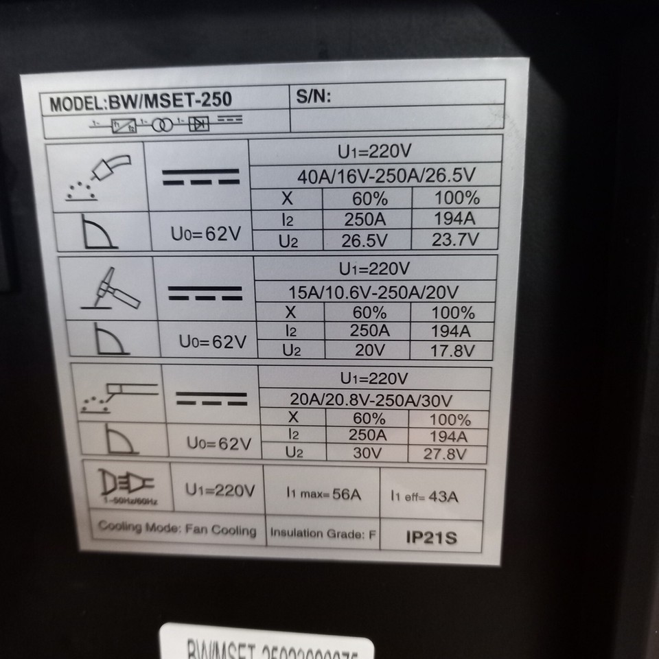 250 amp mig welder nomal plug 220v weld steel 1mm to 12mm with spool ...