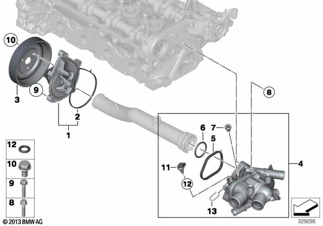 MINI Genuine Thermostat Housing With Thermostat 11538674895 for sale ...