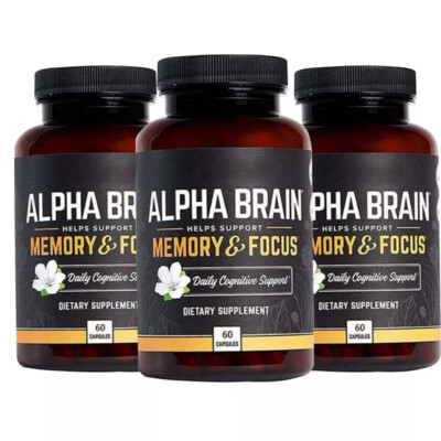 Alpha Brain Memory & Focus 60 Capsules Supplement for Men & Women 2024 ...