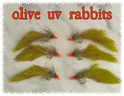 6 Olive Fonz Rabbit Flies | eBay UK
