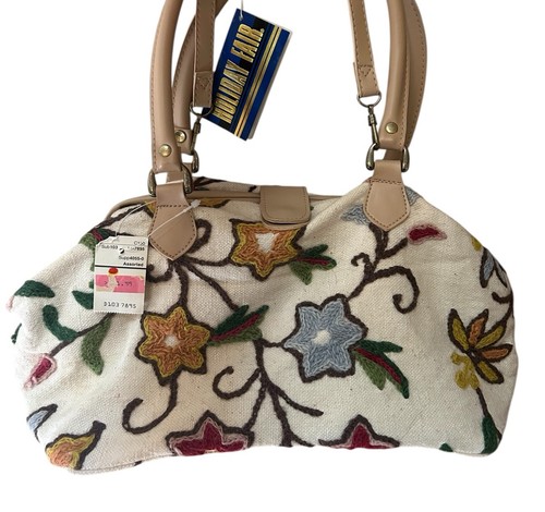 Vintage Holiday Fair Handbag Embroidered Purse Floral New With Tag ...