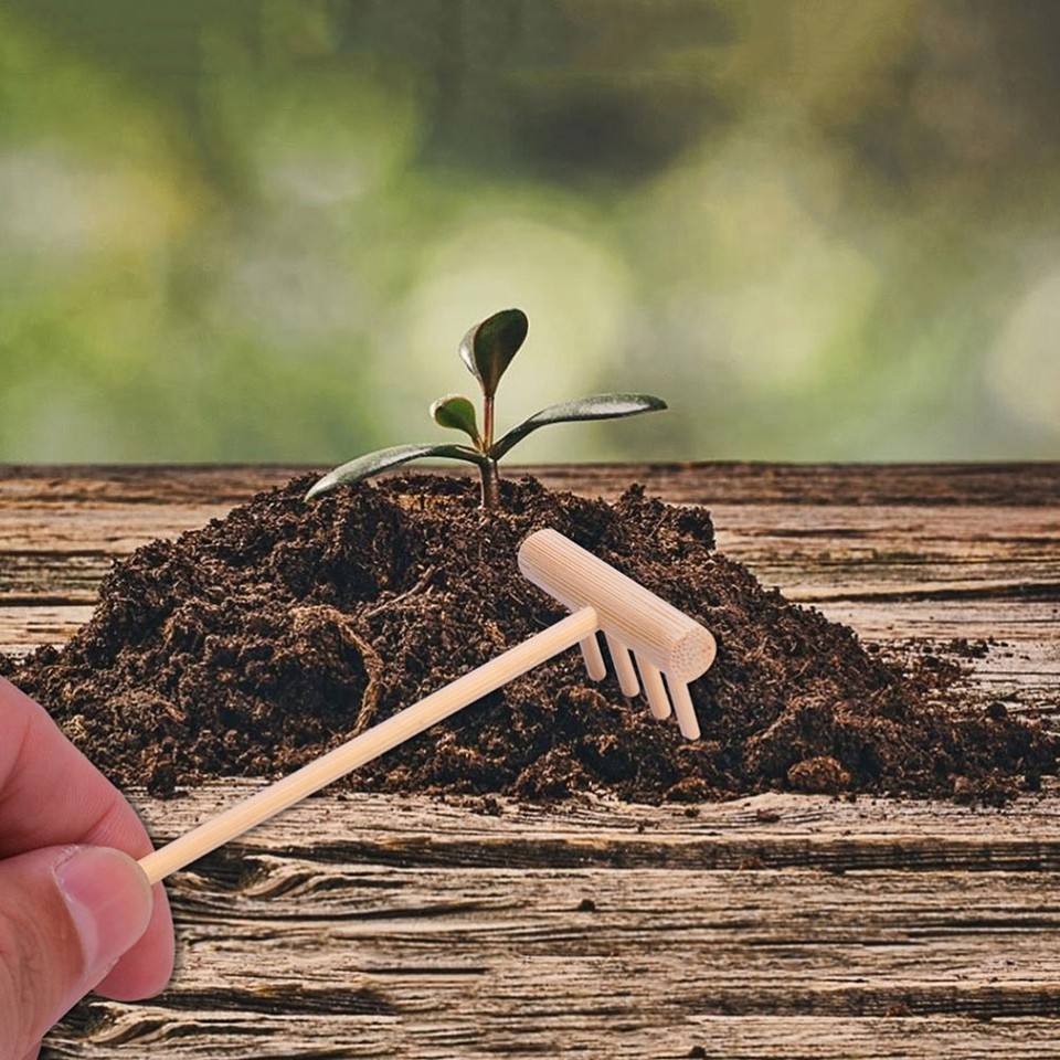 2 Pieces Mini Craft Sand Garden Rake Zen Kit for Desk Japanese Rakes ...