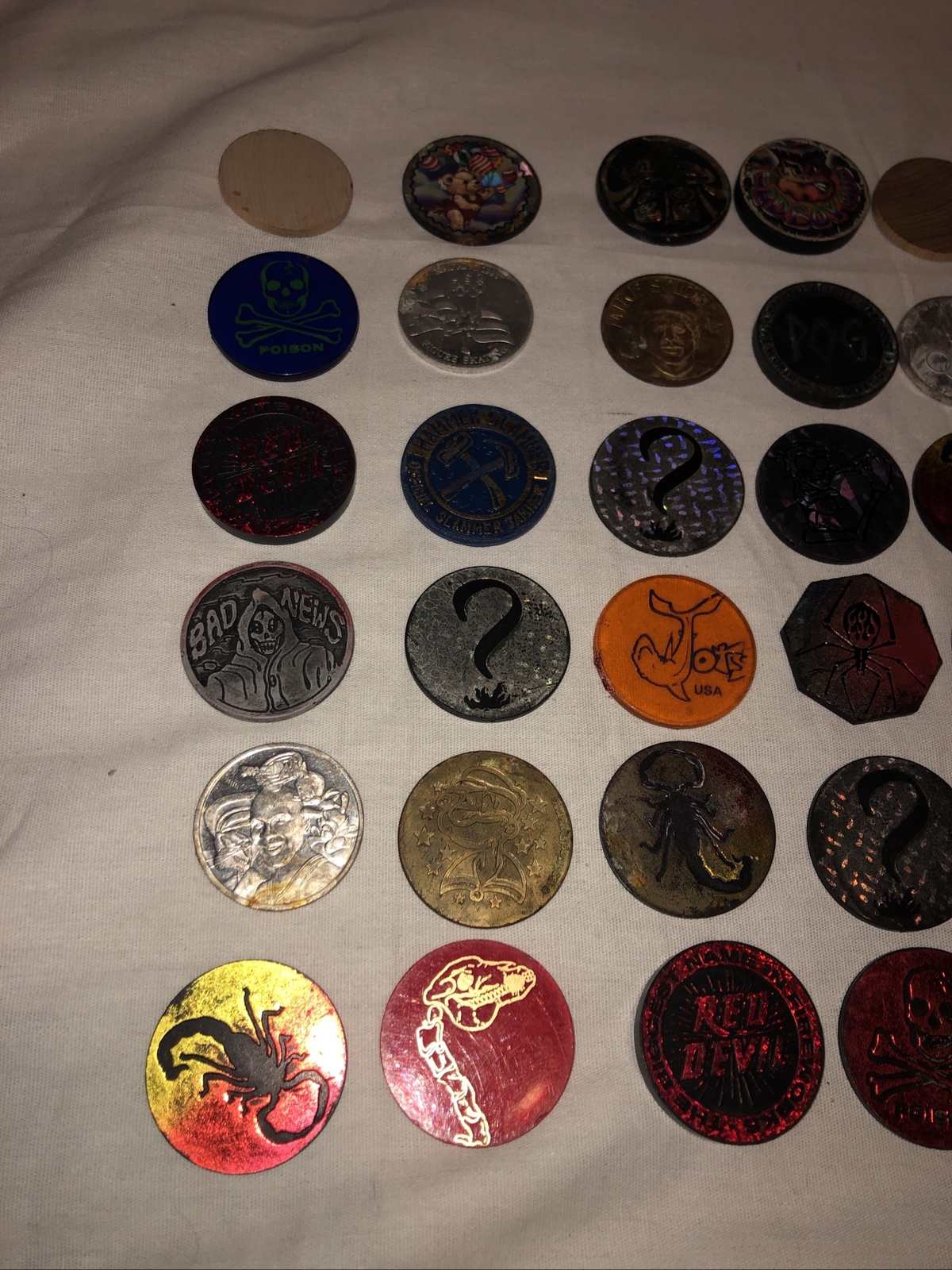 Lot of 30 Vintage POGS Metal and Plastic Slammers Rare 90’s Bottlecaps ...