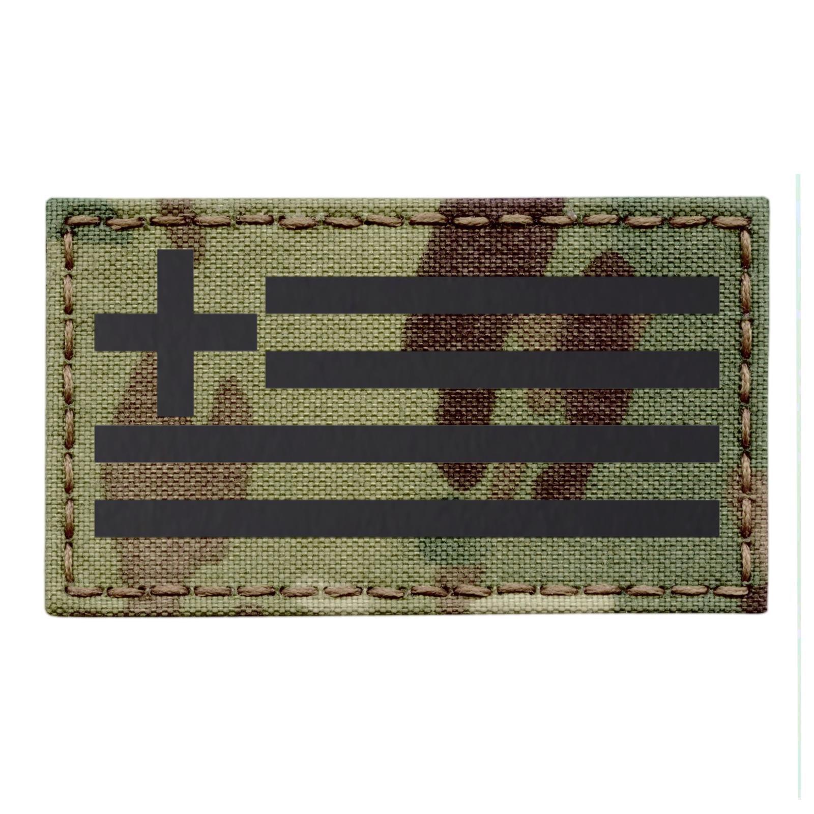 IR greece flag multicam greek infrared hellas hellenic 3 touch fastener ...