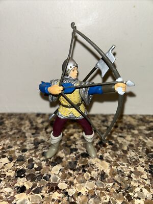 Papo 2003 Archer Medieval Knight 4" Figure Bow & Arrow Hunter Blue ...