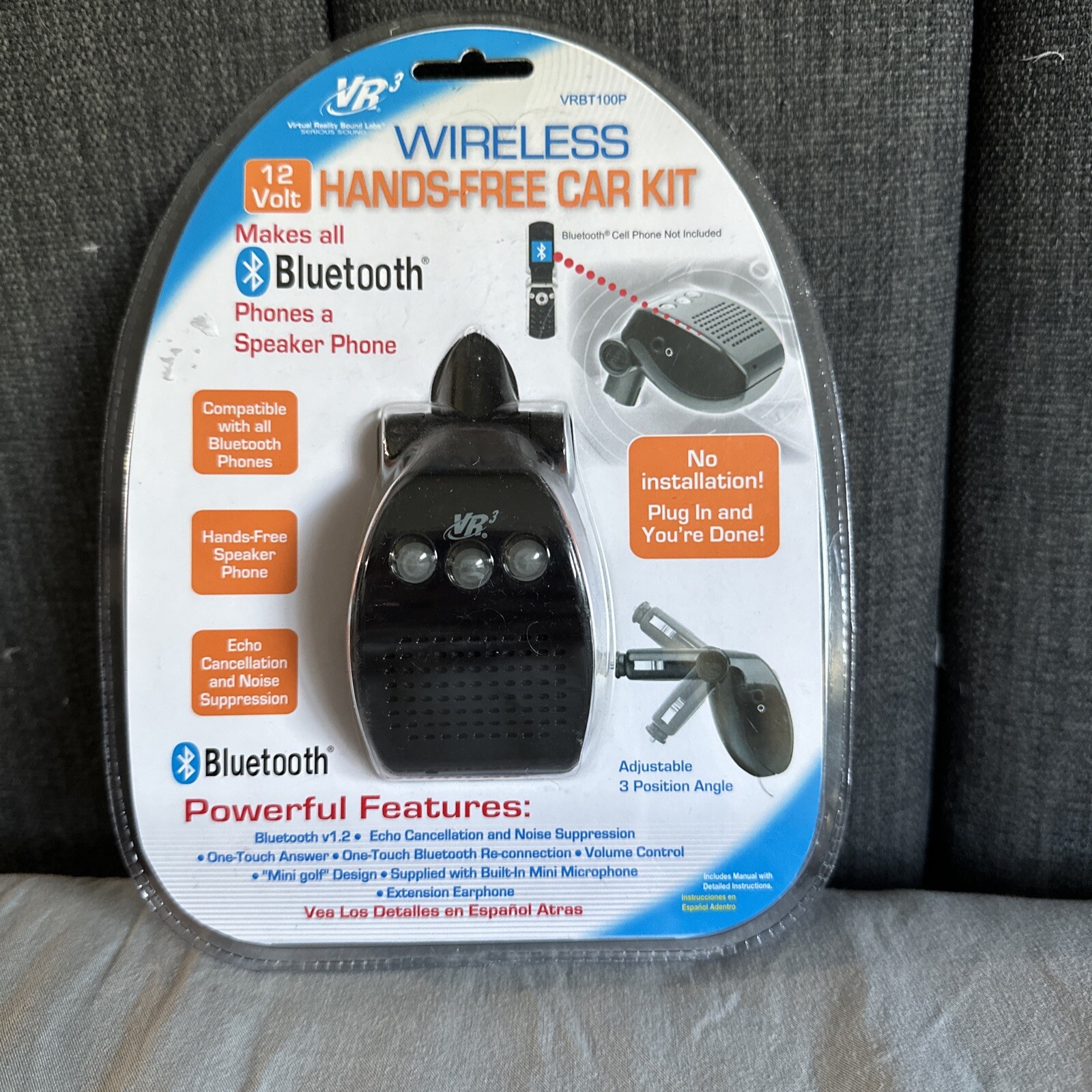 VR3 WIRELESS HANDS FREE CAR KIT BLUETOOTH PHONES A SPEAKER PHONE | eBay