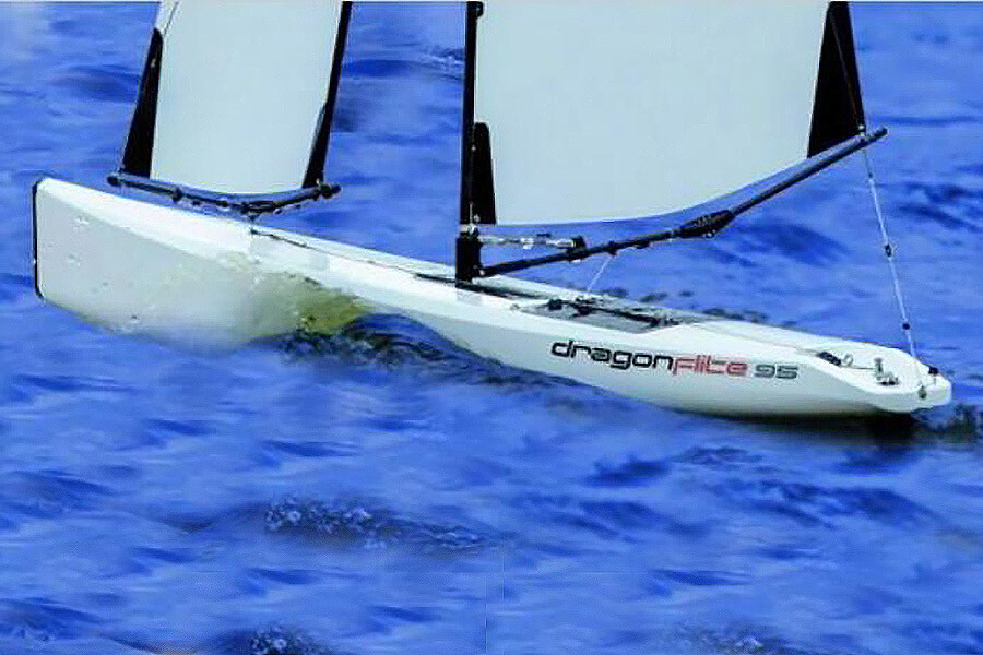 Joysway Dragon Flite 95 DF95 V2 RC Racing Sailing Yacht Boat ARTR (no ...