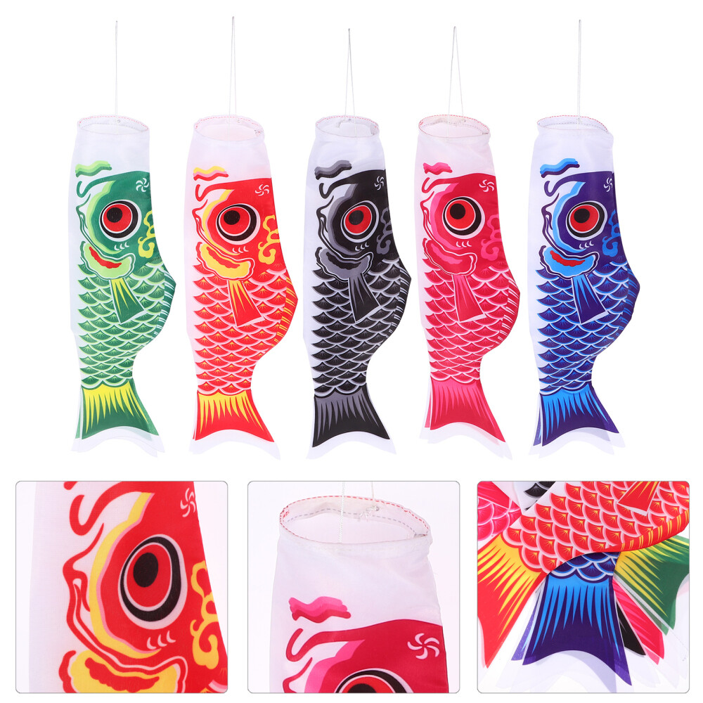 5 PCS Japanese Carp Streamer Fish Flag Kite Windsock Koinobori | eBay