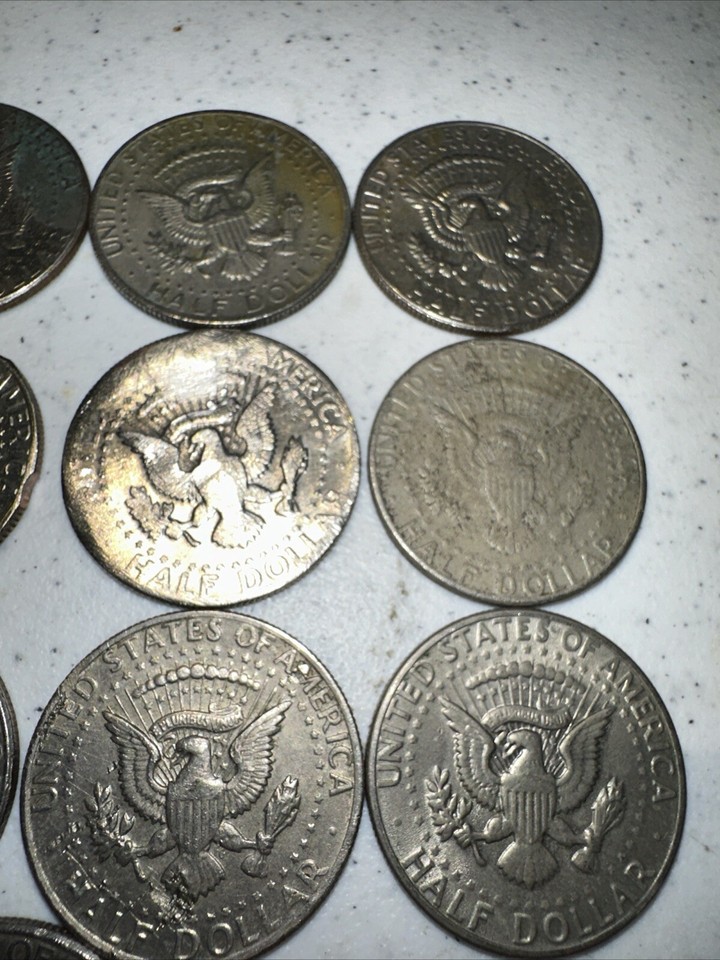 13 Coin Lot Kennedy Half Dollar Damage | eBay