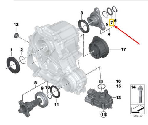 NEW OEM BMW 1 F20 TRANSFER CASE SPACER RING SET 7546670 27107546670 ...