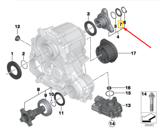 OEM BMW 1 F20 Transfer Case Spacer Ring Set 7546670 27107546670 Genuine ...