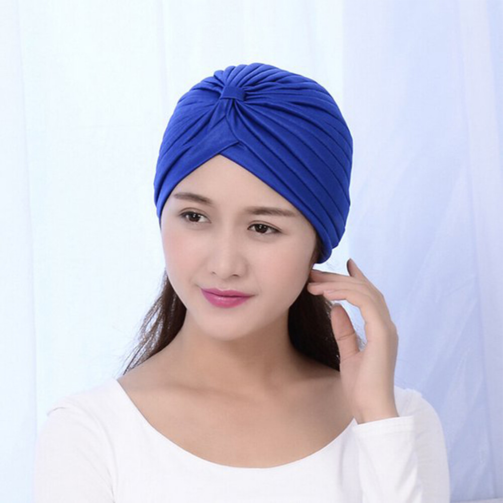 Summer Soft Stretch Home Travel Turban Hat For Women Breathable Twist ...