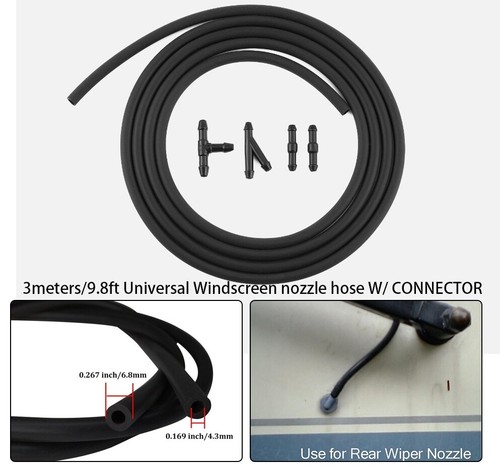 Universal Windshield Wiper Washer Fluid Tube Hose Pipe Nozzle Parts Set ...