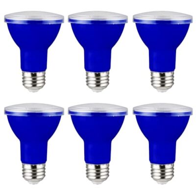 PAR20 Blue LED Floodlight Bulb - Non-Dimmable Recessed Light Bulb, 3W ...