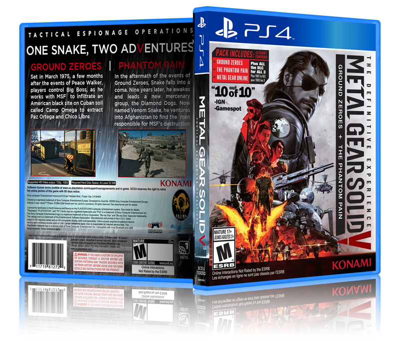 Metal Gear Solid V: Definitive Edition- Replacement PS4 Cover and Case ...