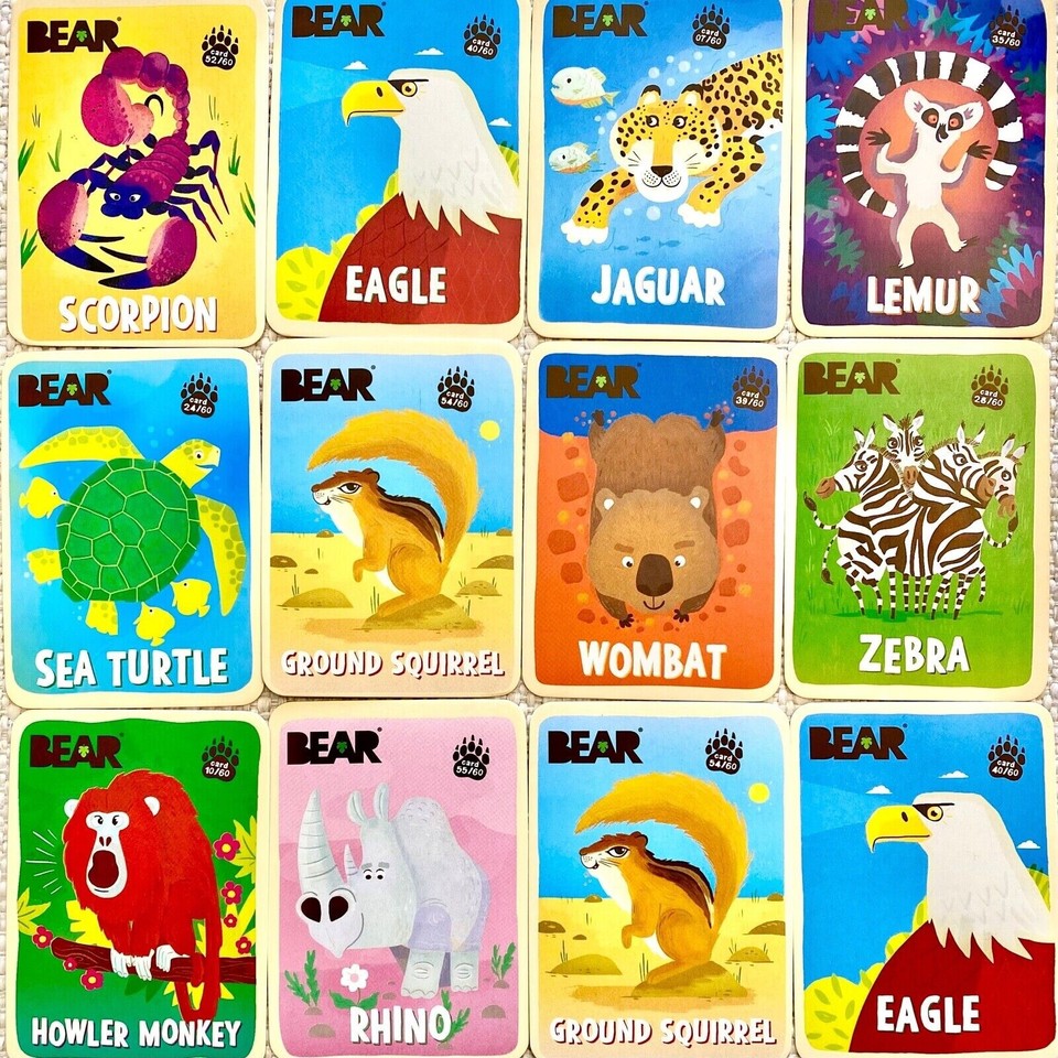 BEAR Collectible Animal Trading Cards from BEAR Fruit Snacks - Singles ...