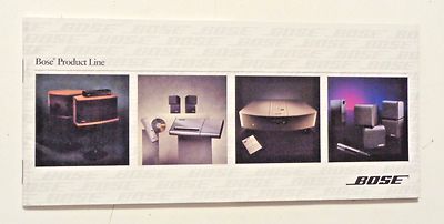 Vintage 1995 BOSE PRODUCT LINE Catalog WAVE RADIO SPEAKERS LIFESTYLE ...