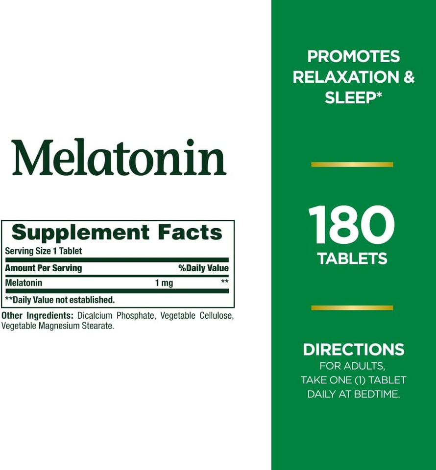 Nature’S Bounty Melatonin 3Mg, 100% Drug Free Sleep Aids for 240 Count ...