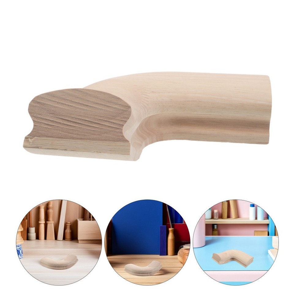 Solid Wood Stair Elbow Banister Corner Bend Replacement Handrail ...