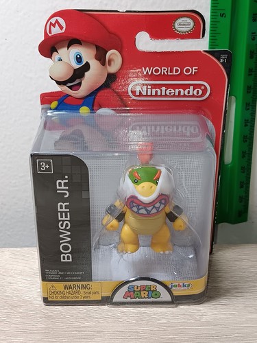 *FREE SHIP* 2.5" BOWSER JR World of Nintendo RED BLISTER Super Mario ...