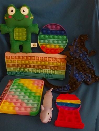 Pop it Fidget LOT 7 Sensory Push Pop Bubble Popper Toys | eBay