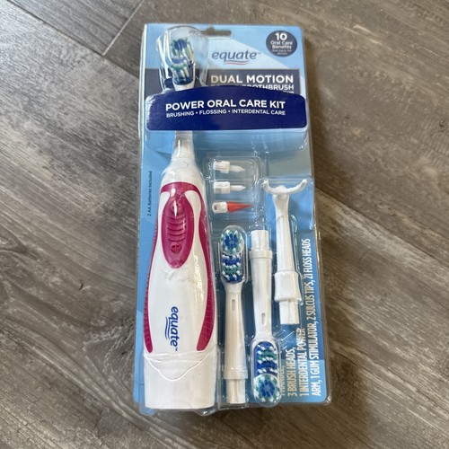 Equate Dual Motion Power Toothbrush Plus Interdental Tool Kit PINK (NEW ...