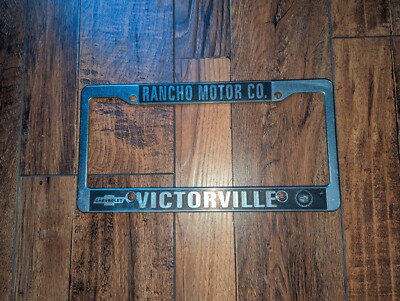 RARE Rancho Motor Co. Chevrolet Victorville California License Plate ...