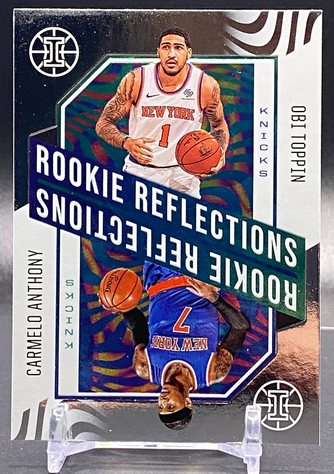 2020-21 Panini Illusions #11 OBI TOPPIN / CARMELO ANTHONY Rookie ...