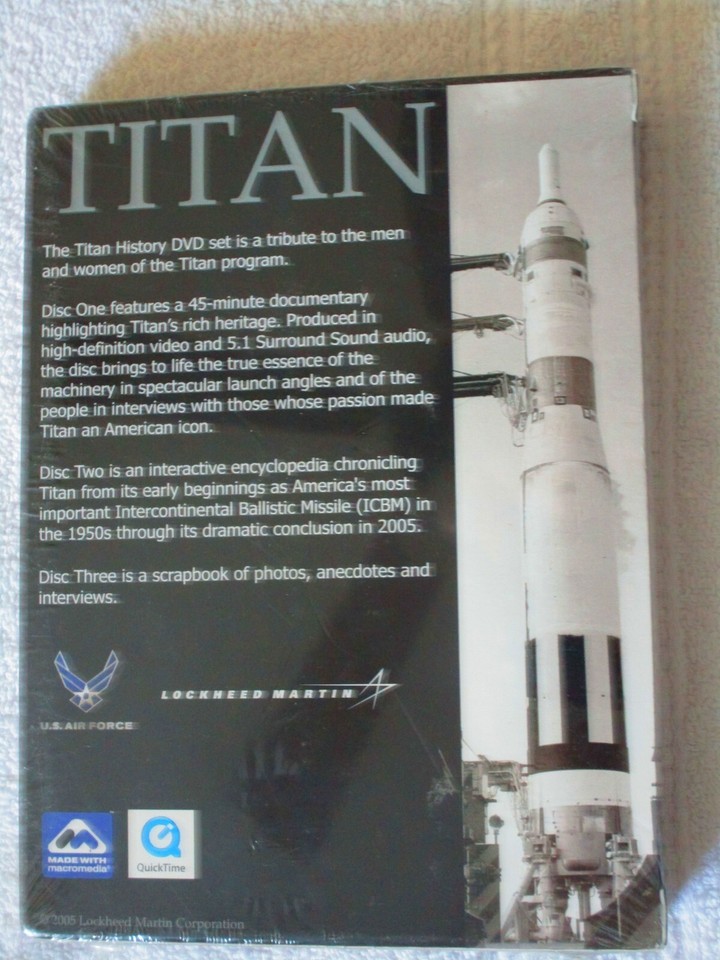 Titan Program: U.S. Air Force Documentary, History and Scrapbook 3 DVD ...