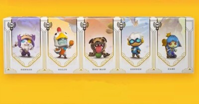 5pcs Official Kog'Maw & Galio & Kennen & Rengar & Nami Mini PVC Figure ...
