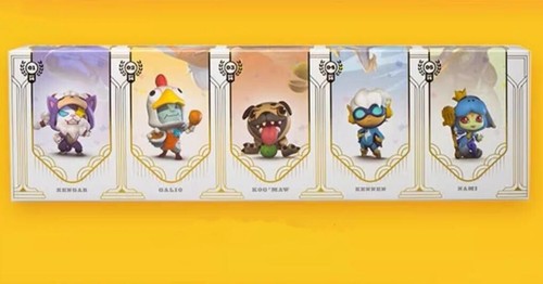 5pcs Official Kog'Maw & Galio & Kennen & Rengar & Nami Mini PVC Figure ...
