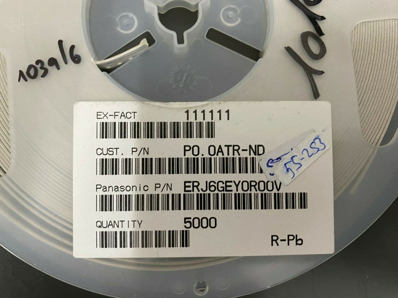 ERJ-6GEY0R00V - PAN - 3800 pcs - Resistor SMD 0 OHM JUMPER 1/8W 0805 | eBay